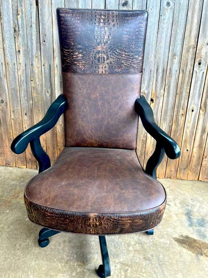 Urban Cowboy Leather Office Chair | Western Office Furniture – Your ...
