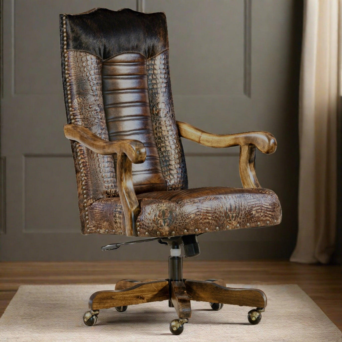 Urban Cowboy Leather Office Chair | Western Office Furniture – Your ...