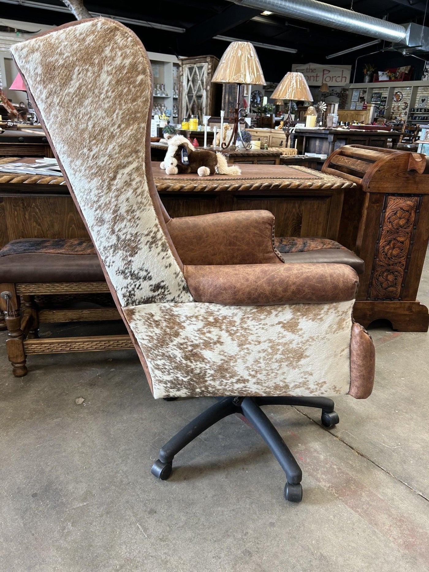 Custom Wingback Western Desk Chair | Your Western Decor