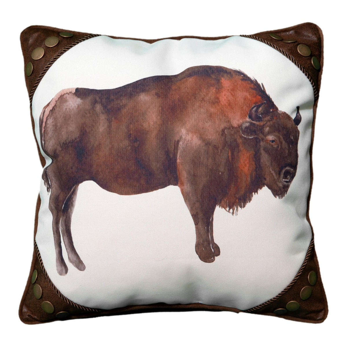 Wrangler Bison Throw Pillow | Buffalo Decor | Your Western Decor