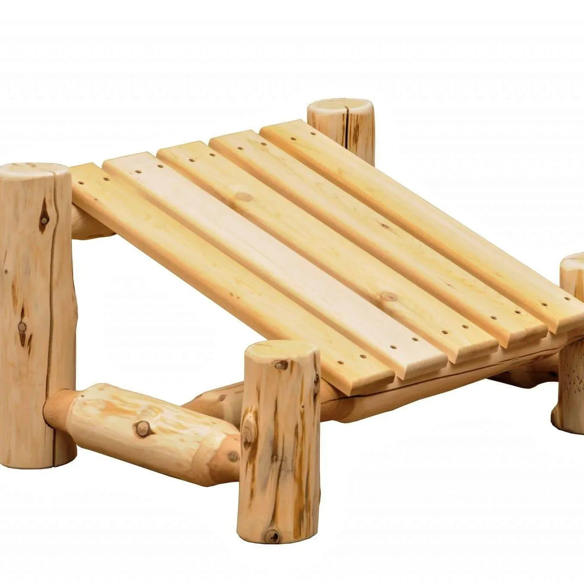 Rustic Cedar Outdoor Adirondack Ottoman | Log Furniture – Your Western ...
