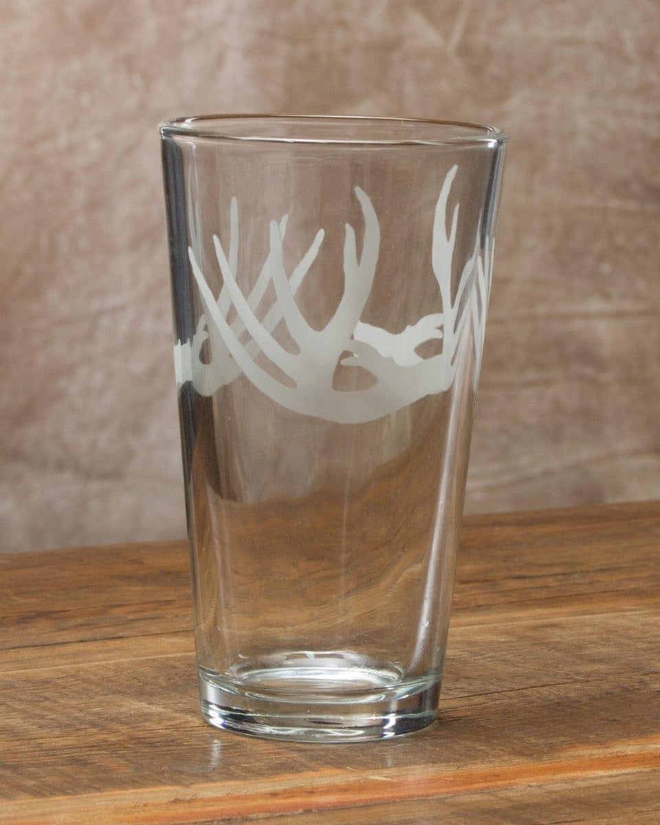 Antler Pint Glasses | Lodge Glassware | Your Western Decor