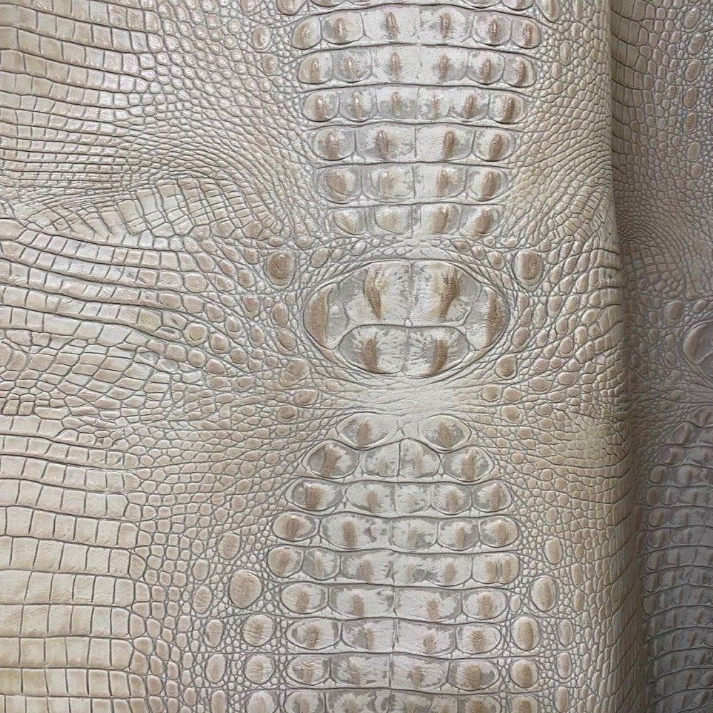 Croc Ivory Embossed Leather | Upholstery | Your Western Decor