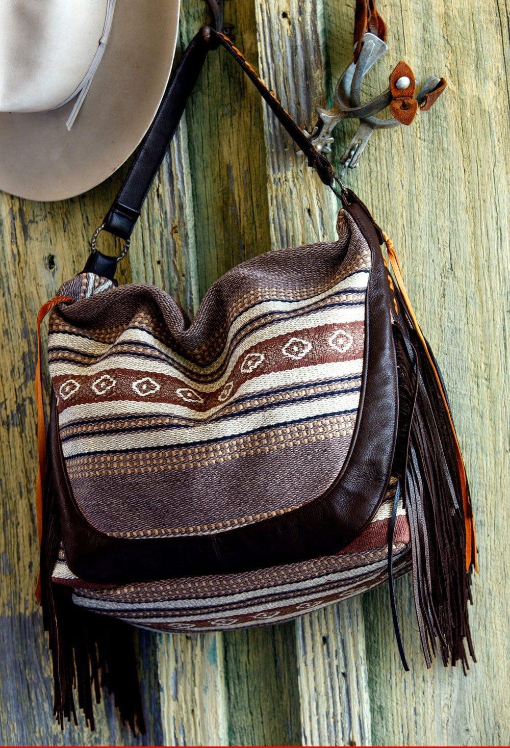 Leather Fringed Serape Purse | Western Bag | Your Western Decor
