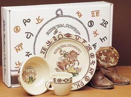 Lil' Cowboy Dish Set | Kids Dishes | Your Western Decor