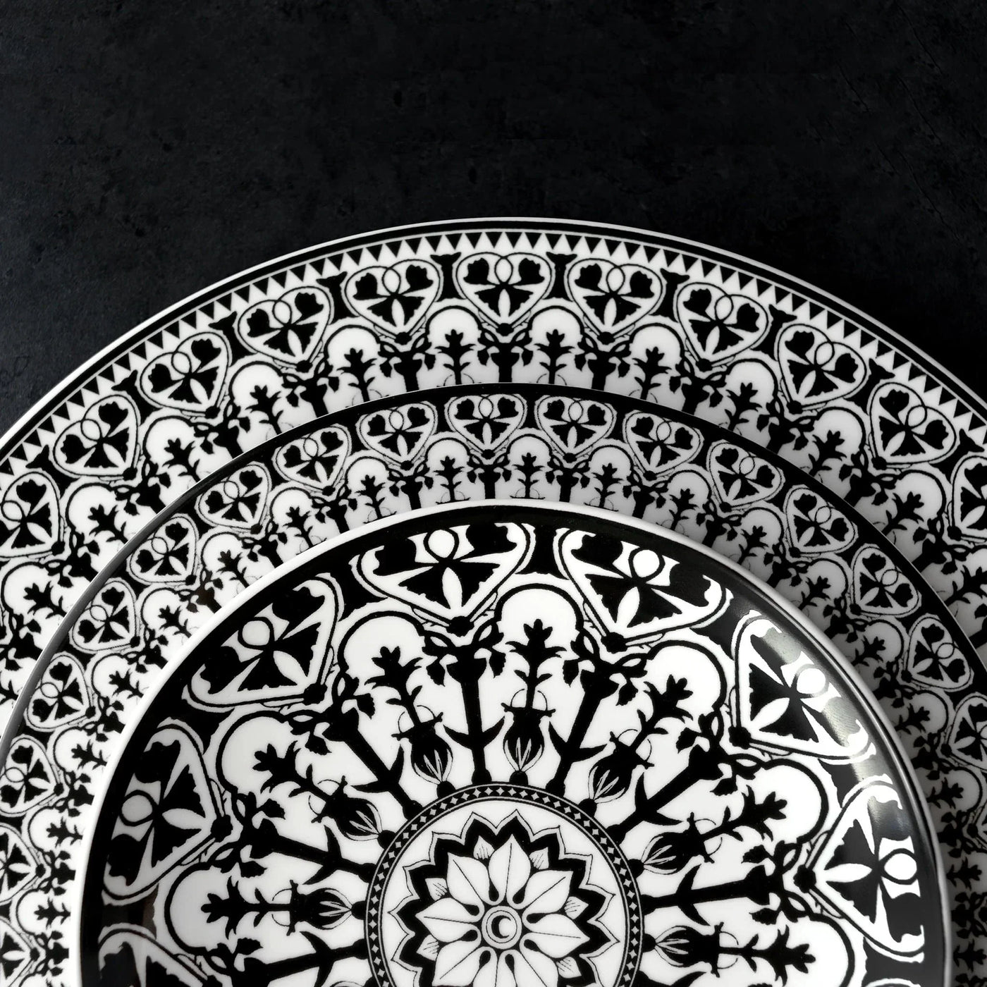 Matriarch Black & White Porcelain Canapés Set | Your Western Decor