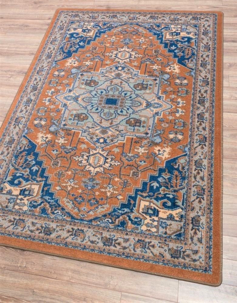 Persia Blue Caramel Area Rugs | Your Western Decor