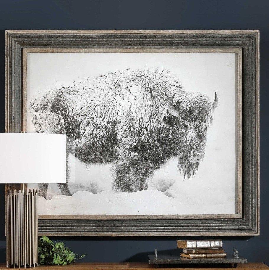 "The Storm" Framed Buffalo Art | Your Western Decor